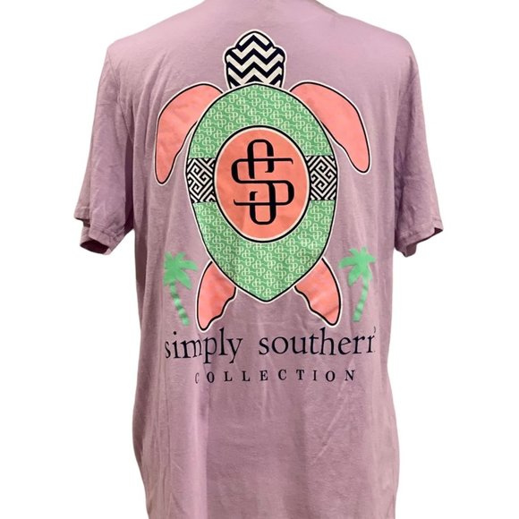 Simply Southern | Tops | New Simply Southern Purple Preppy Turtle Tee ...